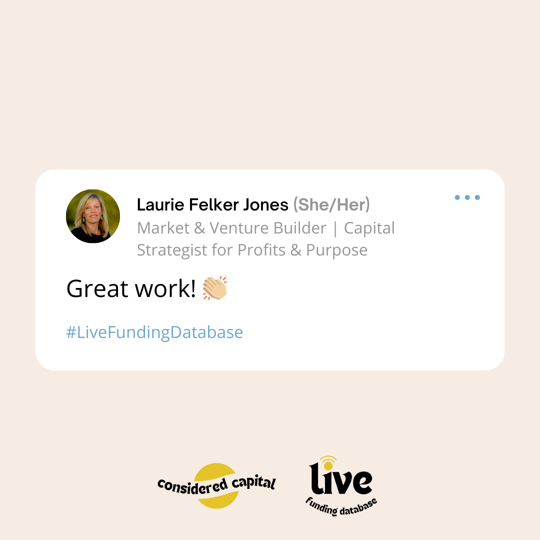 Live Funding Database - Considered Capital