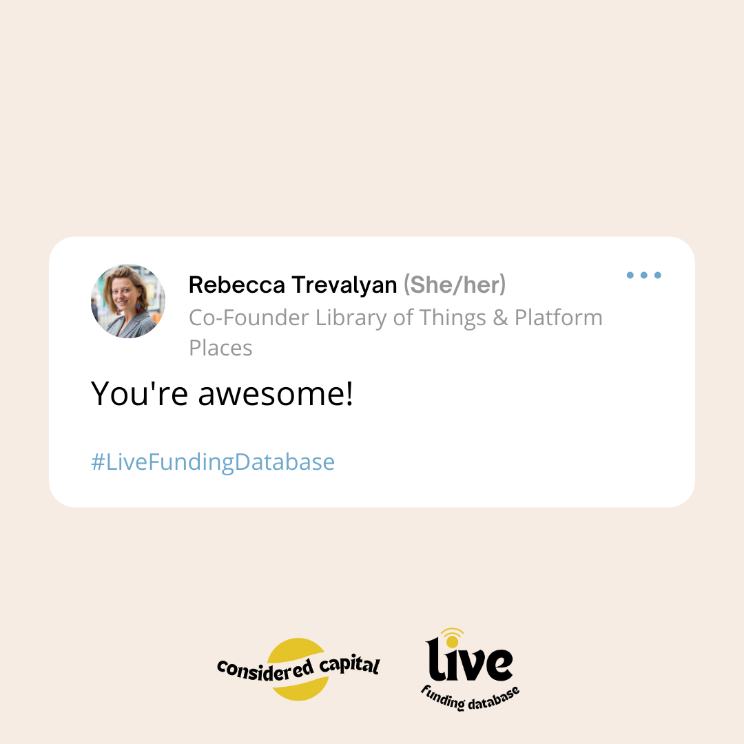 Live Funding Database - Considered Capital